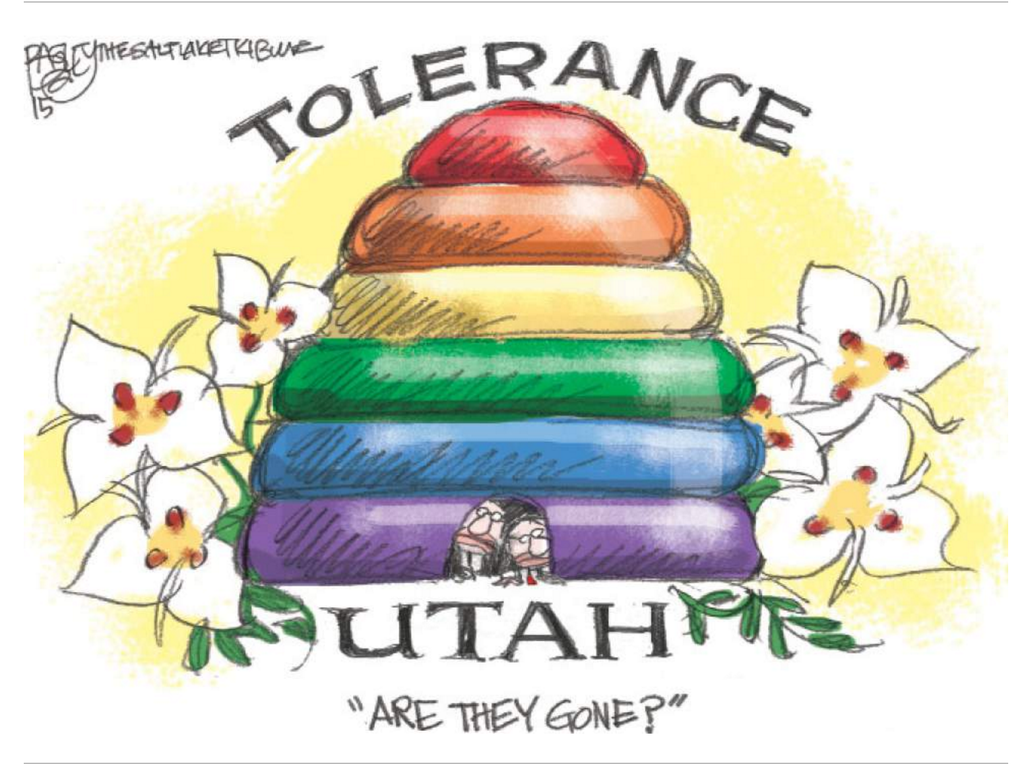 Bagley cartoon: New State of the State - Equality Utah